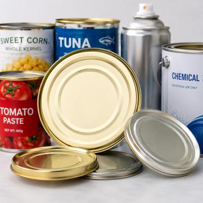 China Custom Tinplate Lids 99mm 0.14-0.45mm for Food Chemical Aerosol Packaging for sale