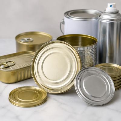 China Heavy-Duty Electrolytic Tinplate Lids For Food Cans | Corrosion-Resistant for sale