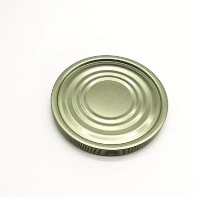 China Tinplate Can Lids 49.5mm-153mm Diameter Food Packaging Ends with Custom Printing for Meat Fruit Vegetable Cans for sale