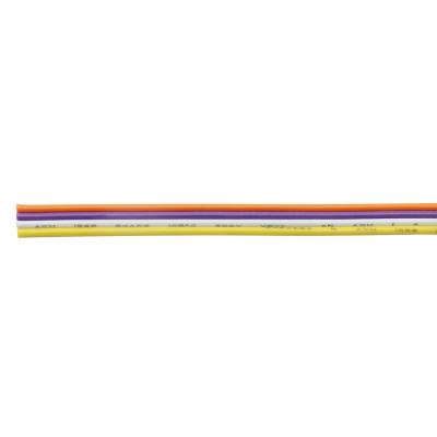 China Customized Tinned Copper Flat Wire Cables 24awg 28awg Rainbow Color for sale
