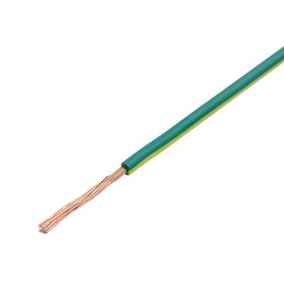 China 300V High Temperature Single Core Copper Cable Green Yellow color for sale