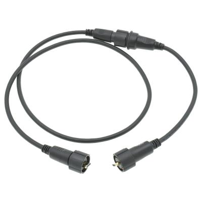 China 8-Contact White Gold Plated Cable Connectors 250V Rated 2.5cm Length With Through Hole Termination for sale