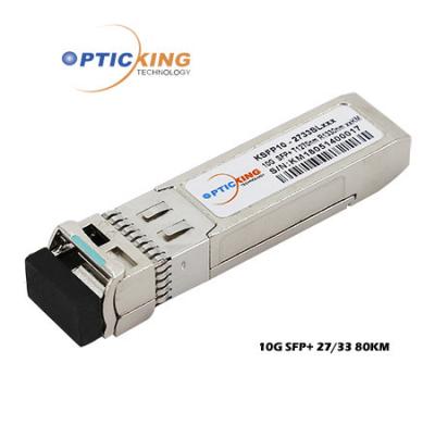 China 80km 10G Bidi SFP+ Optical Transceiver / Module For Wireless Network for sale
