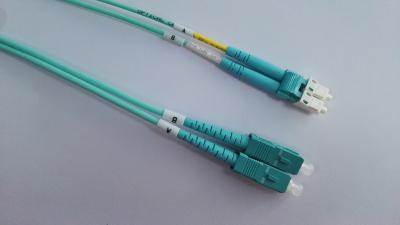 China OM3 Terminator Duplex LC TO SC Fiber Optic Patch Cord for sale