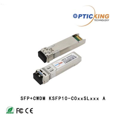 China RoHS TUV 3.3V 80km LC 10G CWDM SFP+ Transceiver Module for sale