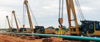 China 90T Pipe Layer Construction Pipeline Layer Wire Rope Luffing Oil And Gas Pipeline Construction for sale