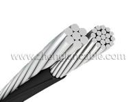 China XLPE Insulated Overhead Insulated Cable Duplex Service Drop Cable 600 Volts for sale