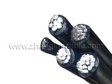 China CAAI Overhead Insulated Cable 0.6-1kv Low Voltage Aerial Bundled Cable for sale