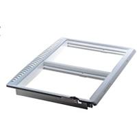 China Refridgerator crisper pan cover with tempered glass, white plastic profile for sale