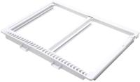 China Refridgerator crisper pan cover with tempered glass, white plastic profile for sale