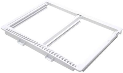 China Refridgerator crisper pan cover with tempered glass, white plastic profile for sale