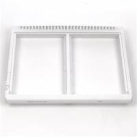 China Refridgerator crisper pan cover with tempered glass, white plastic profile for sale