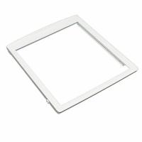 China Refridgerator crisper pan cover with tempered glass, white plastic profile for sale