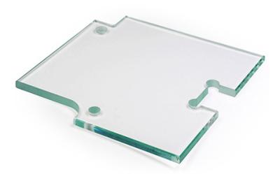 China Custom Irregular Silkscreen CNC Tempered Flat Edge Glass 3-6mm for sale