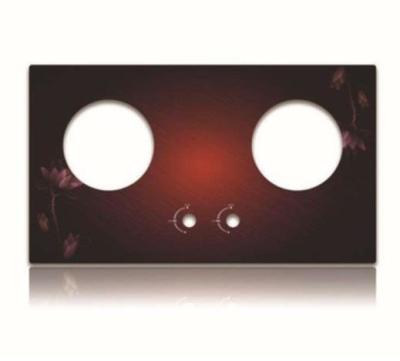 China Black Printing Gas Stove Tempered Glass 3mm 4mm 5mm 6mm Custom Size for sale