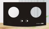 China Black Printing Gas Stove Tempered Glass 3mm 4mm 5mm 6mm Custom Size for sale