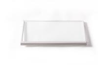 China Encapsulated Metallic Silver Tempered Glass Fridge Shelf for sale