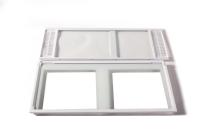 China 3.2mm White Frame Refrigerator Crisper Drawer Glass Cover for sale