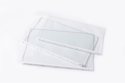 China Assembly Beveled Edge CCC Tempered Fridge Glass Shelves for sale