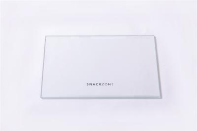 China Logo Printed Groove Processed 4mm Custom Cut Tempered Glass for sale