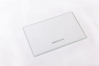 China Logo Printed Groove Processed 4mm Custom Cut Tempered Glass for sale