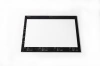China Oven Mark White Printing 3.2mm Heat Reflective Low E Glass for sale