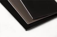China OEM Flat Polish Edge Gray Logo Printing Oven Tempered Glass 760°C for sale