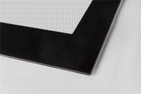 China Custom Oven Tempered Glass with Inorganic Ink Dot Printing and Holes 760°C for sale