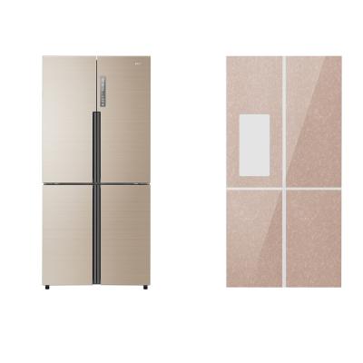 China Professional Tempered Glass Refrigerator Door Panels , 3D Metallic Effect for sale