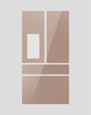 China Decorative Tempered Glass Refrigerator Door Panels With UV Micro Imprinting for sale
