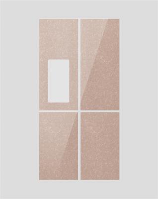 China Color Glittering Glass Refrigerator Door Panels 4mm 5mm Tempered for Four Door Fridge for sale
