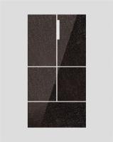 China 3.2mm thick Black Color Fully Tempered Glass Refrigerator Door Panel for sale