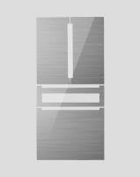 China Silver Metallic Brushed Pattern Refrigerator Door Panel , Decoration Use for sale