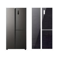 China Decoration UMI Black Metallic Brush Pattern Refrigerator Door Panel for sale
