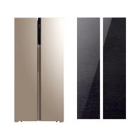 China Decoration UMI Black Metallic Brush Pattern Refrigerator Door Panel for sale