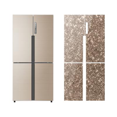 China Glittering Tempered Glass 6mm Custom Panel Refrigerator for sale