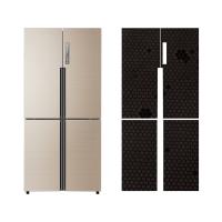 China Decorative 3.2mm Toughened Glass Door Panels for Refrigerator Custom Patterns for sale