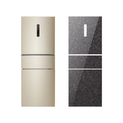 China 3.2mm Tempered Bevelled Glass Door Panels Friction Resistance Decorative Refrigerator Glass for sale