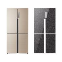 China 3.2mm Tempered Bevelled Glass Door Panels Friction Resistance Decorative Refrigerator Glass for sale