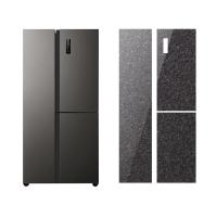 China 3.2mm Tempered Bevelled Glass Door Panels Friction Resistance Decorative Refrigerator Glass for sale