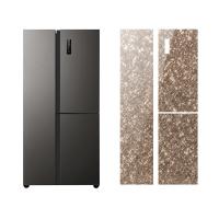 China 3 Dimensional Metal Texture 3.2mm Decorative Tempered Glass for sale