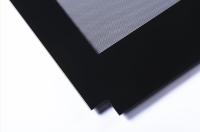 China Black Frame Irregular 3.2mm CNC Tempered Glass Replacement for Microwave Oven Door for sale
