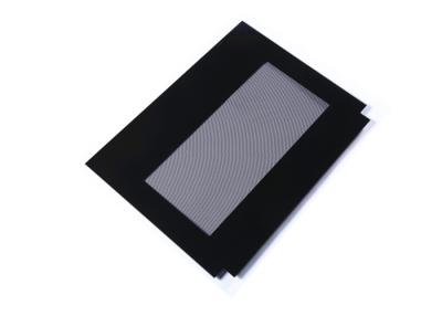China Black Frame Irregular 3.2mm CNC Tempered Glass Replacement for Microwave Oven Door for sale