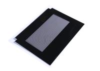 China Black Frame Irregular 3.2mm CNC Tempered Glass Replacement for Microwave Oven Door for sale