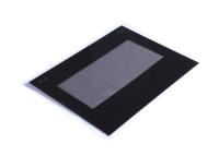 China Silkscreen Microwave Door Glass 4mm Tempered Custom Size Decorative Panel for sale