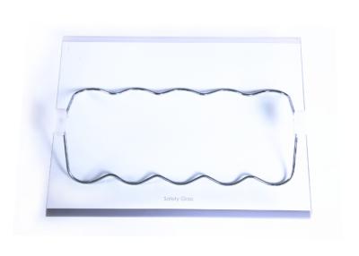 China Extruded Trim Wine Rack 4mm Tempered Toughened Glass Safety Glass Shelf for sale