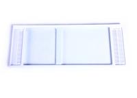 China Stain Resistant 3.2mm Tempered Glass Fridge Shelves Custom Size for sale