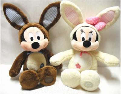 China Disney Minnie Mouse and Mickey Mouse Bunny Easter Rabbit Plush Toy for sale