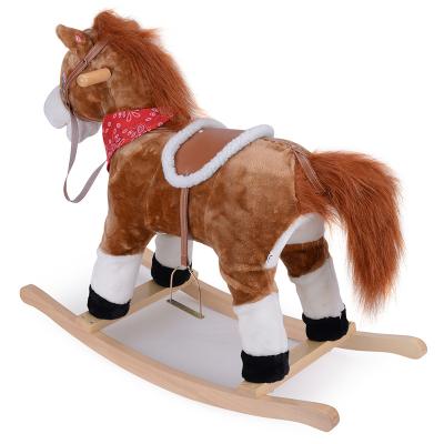 China Cute Rocking Horse With Sound And Moving Mouth and Tail And Led Light Big Size for sale