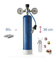 China Restaurants Nitrogen 1.75Kg Mini Gas Cylinder 0.95L Dessert Tools for sale